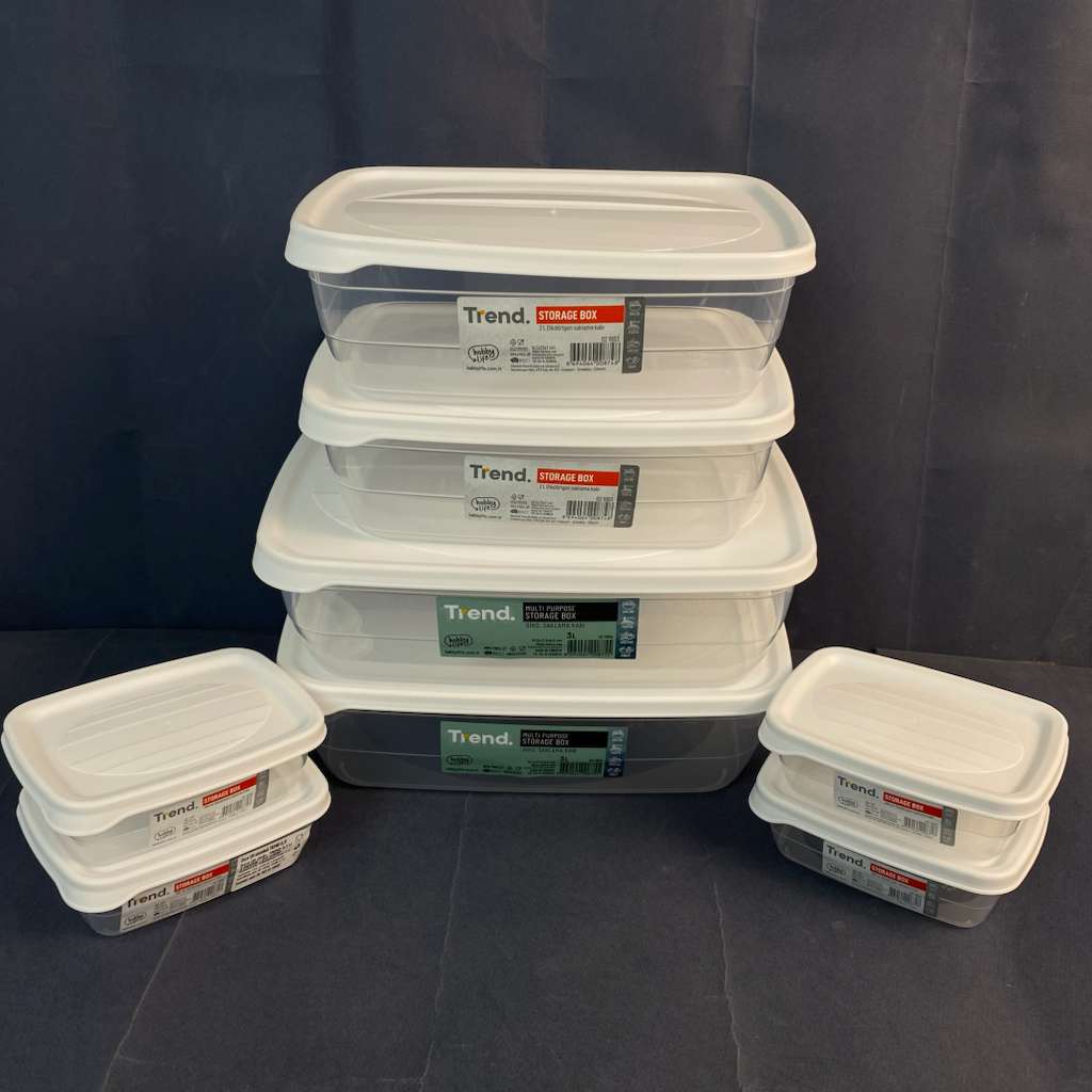 Trend Storage Container Set – 8 Pieces (4×0.3L + 2×2L + 2×3L) – Hobby Life